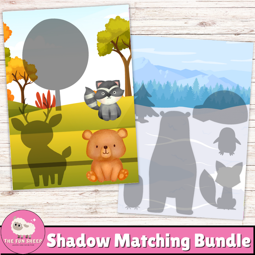 Shadow Matching Cut & Paste Bundle | 4 Seasons Winter, Spring, Summer ...