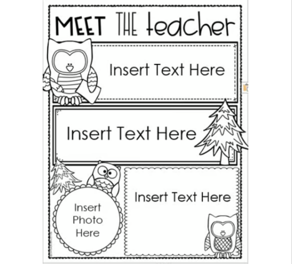 Meet the Teacher Editable Handout Back to School All About Me Owl Theme ...