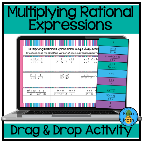 Multiplying Rational Expressions Digital Activity Drag & Drop | Made By ...