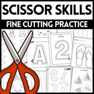 Scissor Skills Cutting Practice - Cut and paste activity for fine motor ...