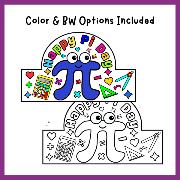 Pi Day Hat Craft | March Pi Day Crown Activity - Made By Teachers