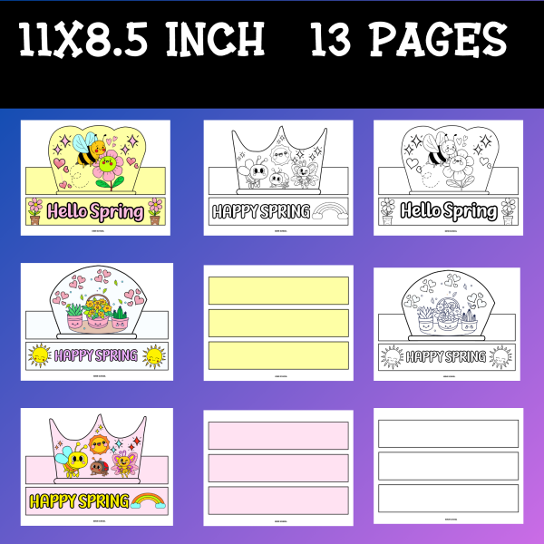 Spring Crown Craft | Spring Hats Crowns Headband |Spring crafts - Made ...