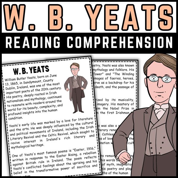 April National Poetry Month William Butler Yeats Reading Comprehension ...