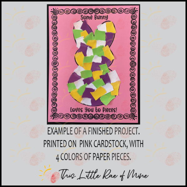 some bunny loves you to pieces - paper tearing - printable - fine motor ...