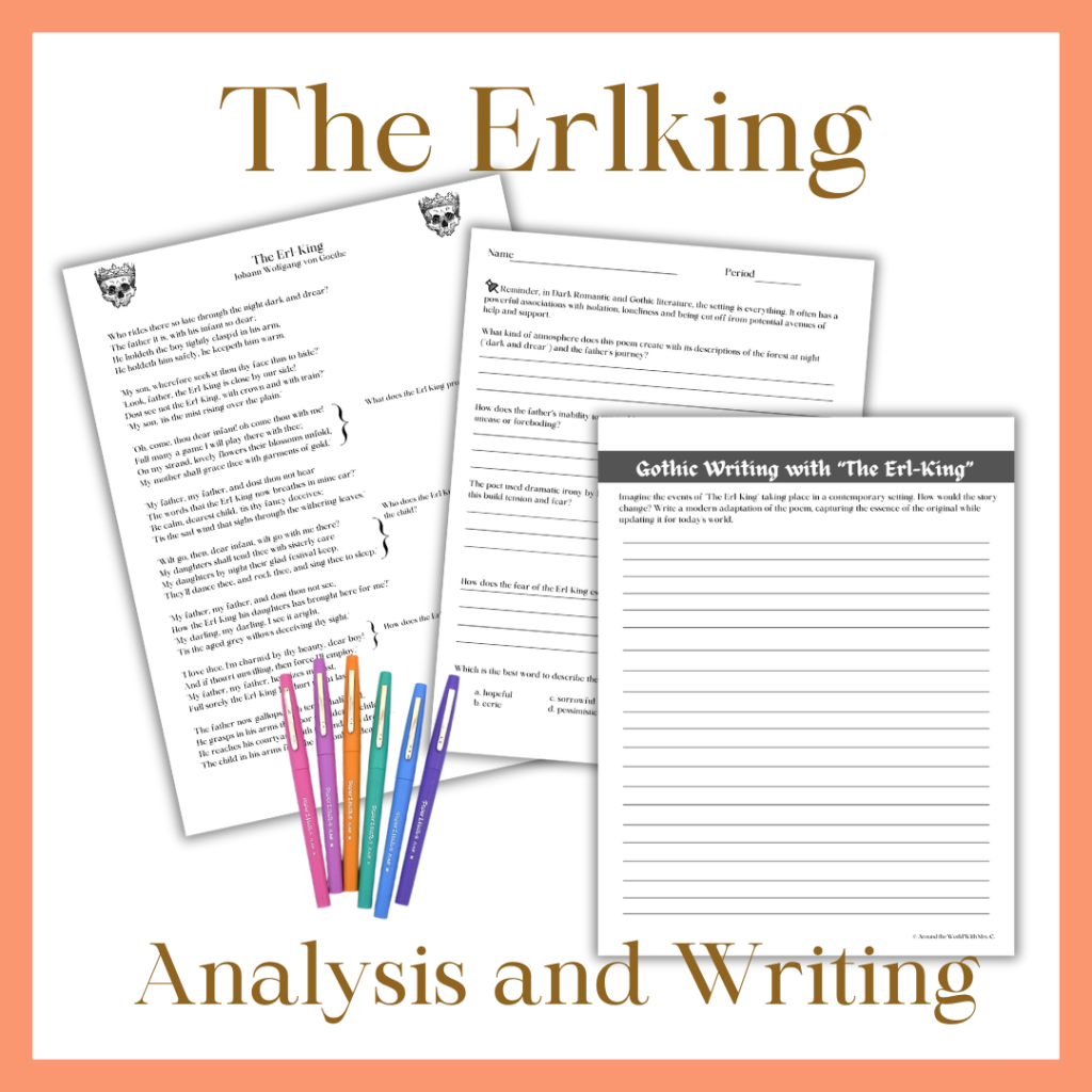 The Erlking Analysis Activity; Gothic Literature - Made By Teachers