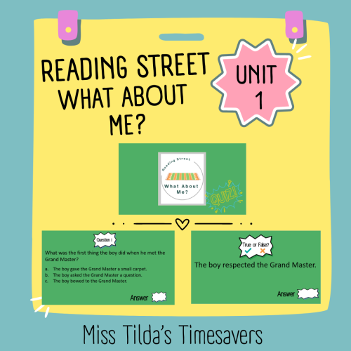 What About Me? Quiz - Grade 3 Reading Street - Made By Teachers