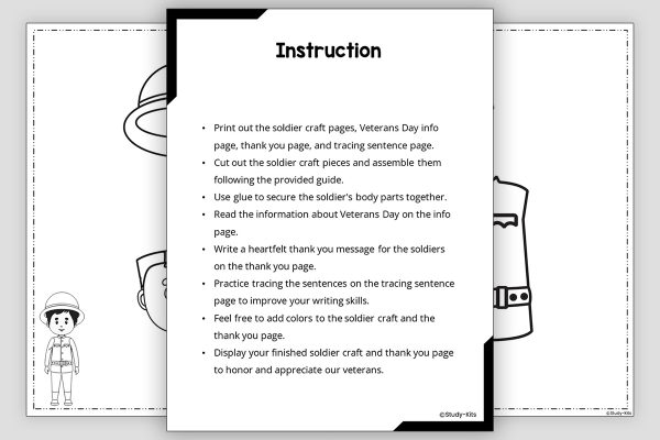 National Veterans Day Soldier Craft and Activities: Writing ...