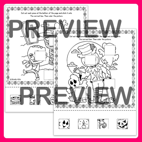 Halloween Crafts and Puzzles for Kindergarten and Preschool | Made By ...