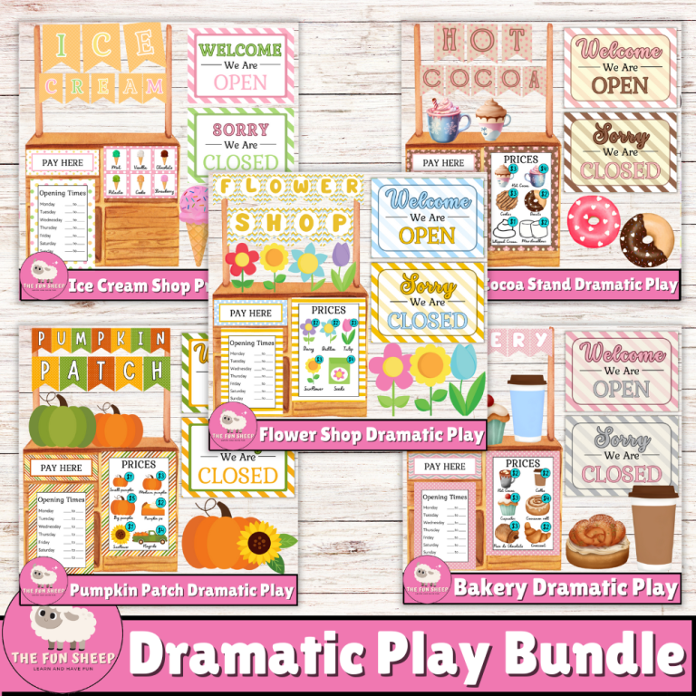 Dramatic Play Bundle | Pretend Play Printables for Preschool PreK and ...