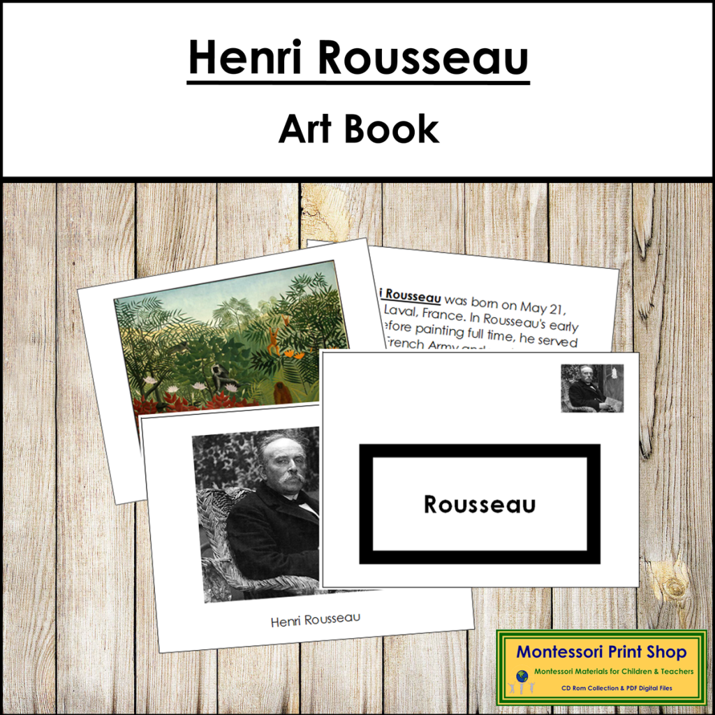Henri Rousseau Art Book (color border) - Famous Artist - Montessori ...