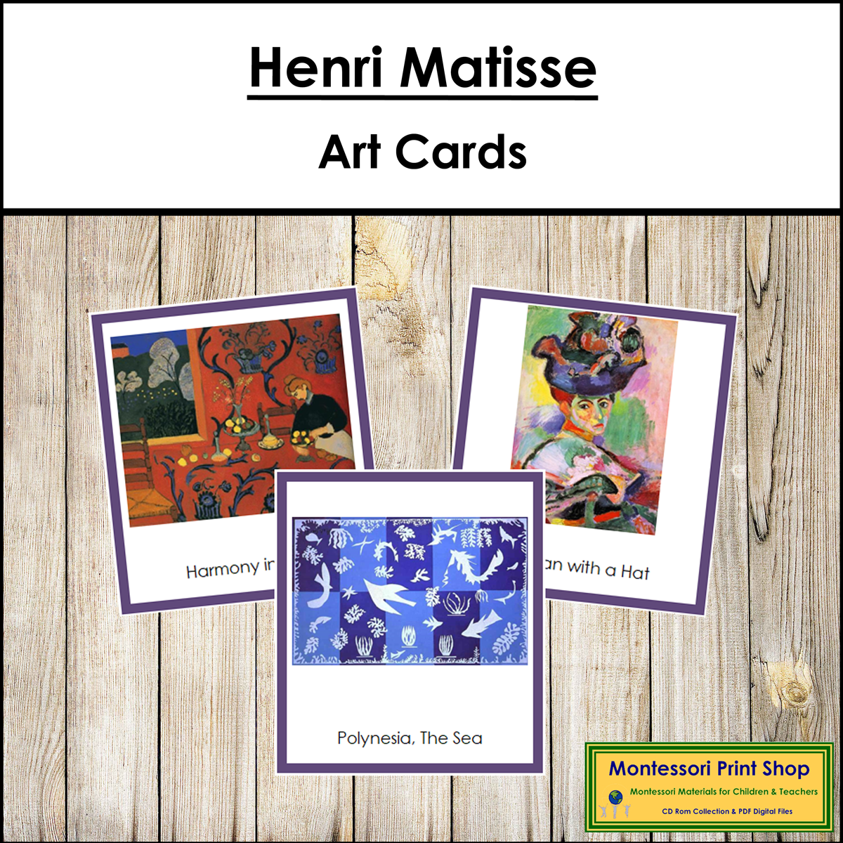 Henri Matisse Art Book (color border) - Famous Artist - Montessori ...