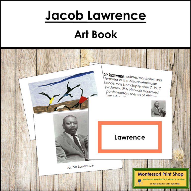 Jacob Lawrence Art Book (color border) - Famous Artist - Montessori ...