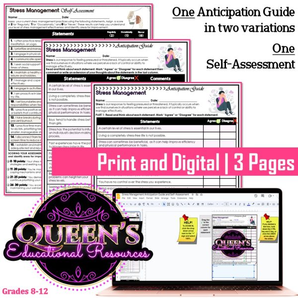 Stress Management Anticipation Guide and Self-Assessment | Stress ...