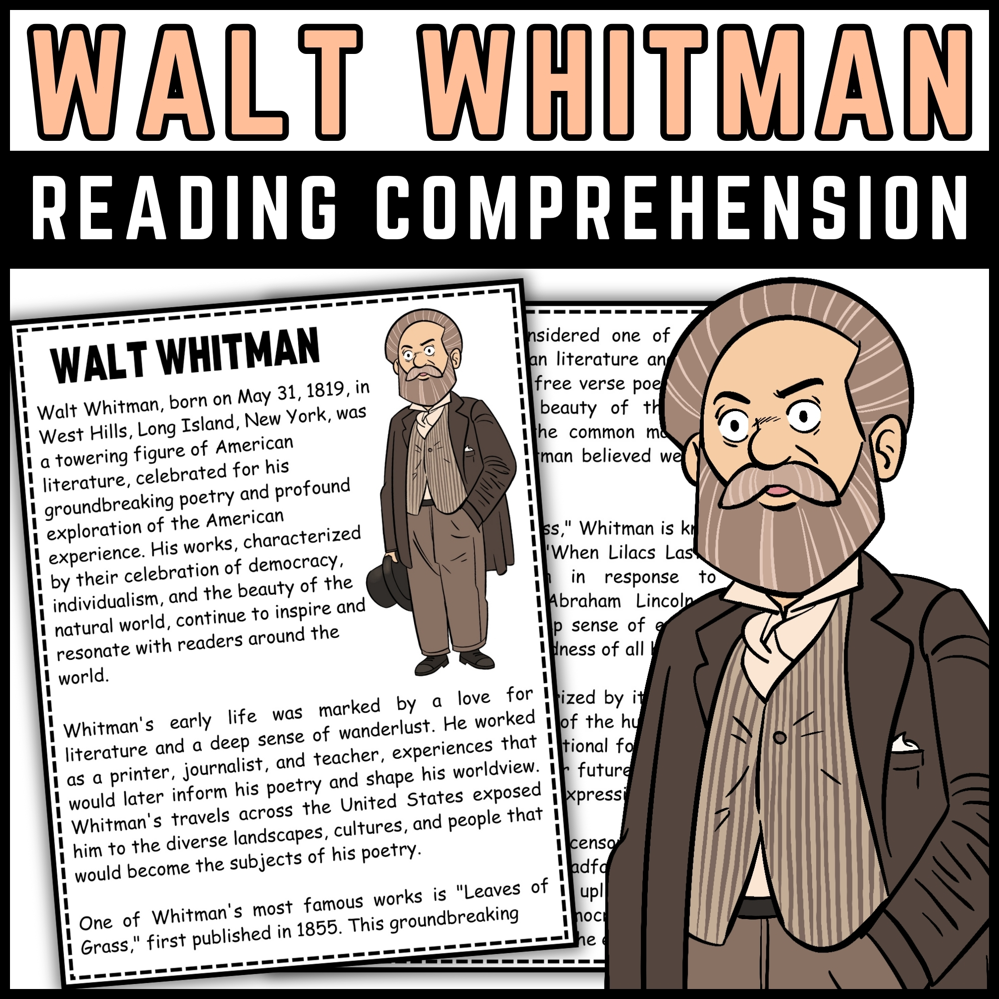 April National Poetry Month Reading Comprehension Passage & Questions ...