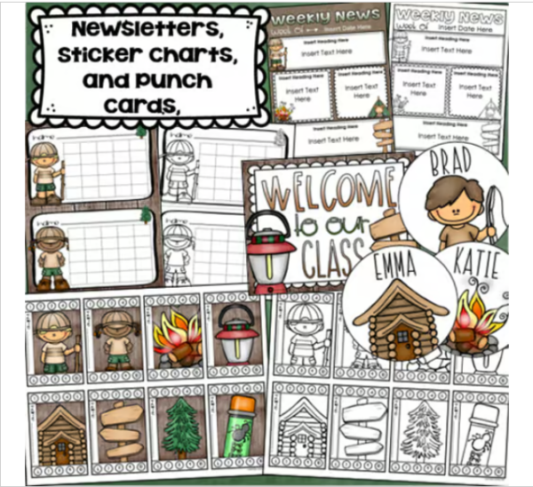 Camping Camp Out Class Management Decor Bundle (Posters, Rules ...