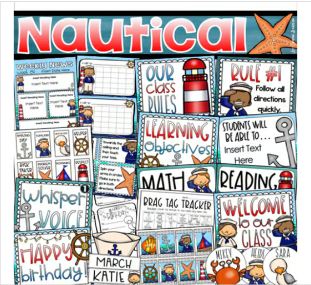 Behavior Clip Chart Nautical Sailing Theme | Made By Teachers