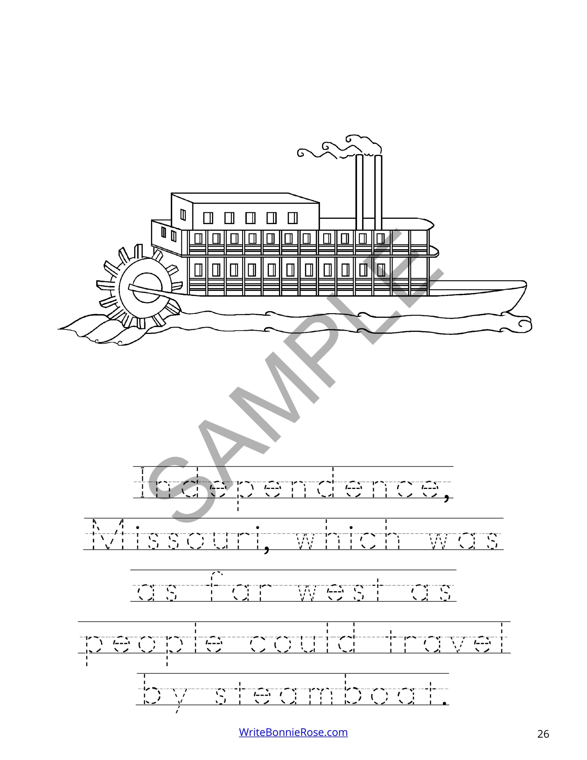 Story of the Oregon Trail Coloring Book-Level B | Made By Teachers