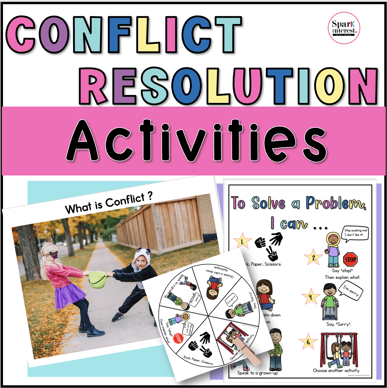 Preschool Conflict Resolution Activities |BUNDLE - Made By Teachers