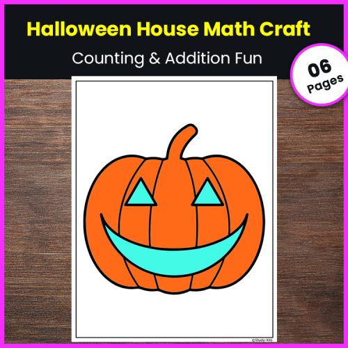 Halloween Haunted House Craftivity: Math Practice Additions for Kids ...
