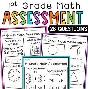 1st Grade End of the Year Math Assessment | Made By Teachers