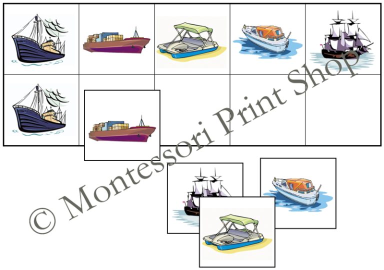 Boats Match-Up and Memory Game (Visual Discrimination & Recall Skills ...