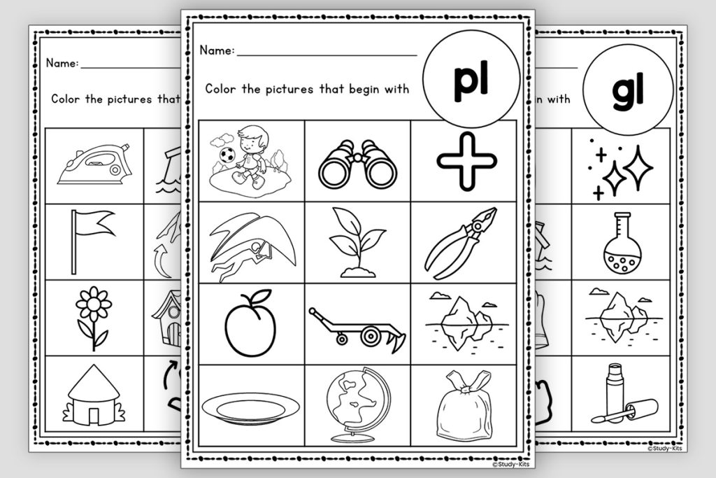 L Blends Coloring Pages - Practice and Play with cl, bl, fl, gl, pl, sl ...