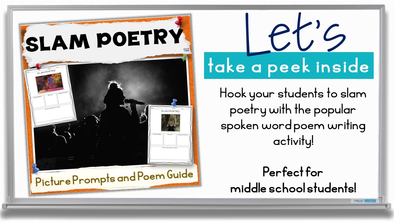 Slam Poetry Mini Lesson - Spoken Work Poem Writing Picture Prompts ...
