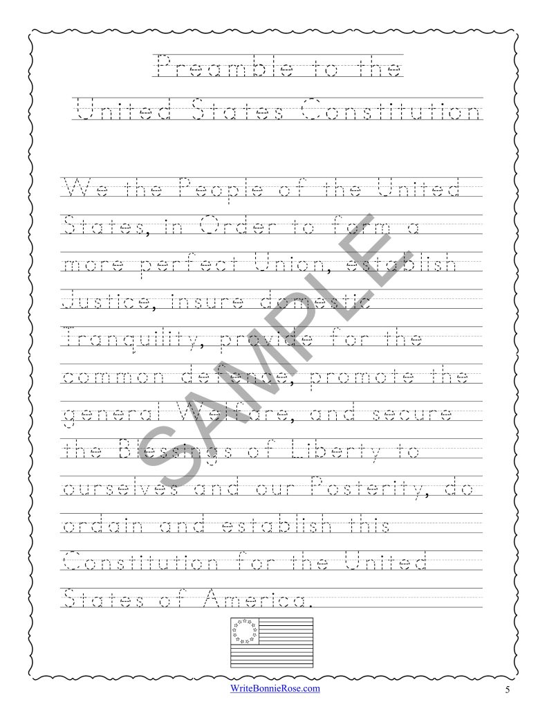 Founding Documents Copywork: U.S. Constitution - Print | Made By Teachers