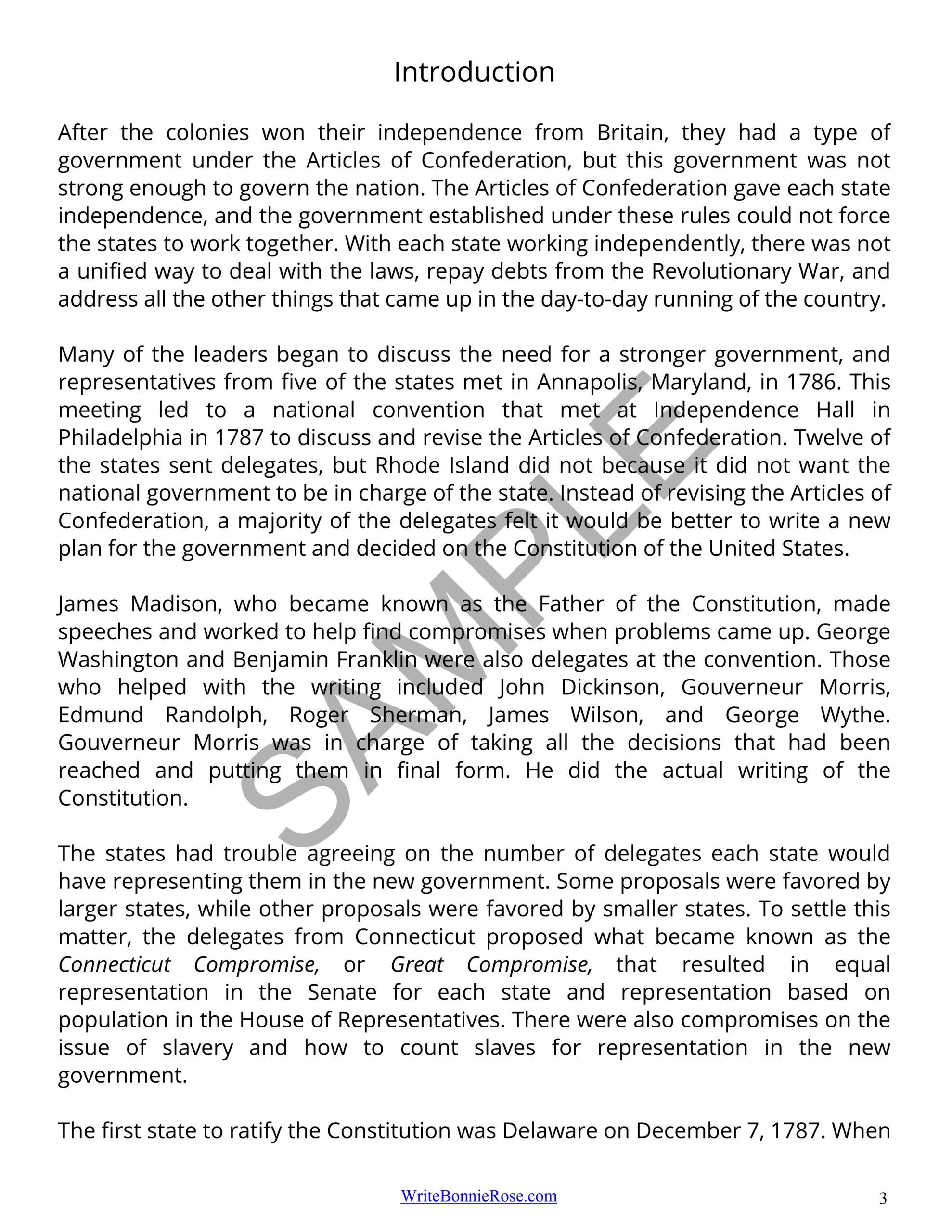 Founding Documents Copywork: U.S. Constitution - Cursive | Made By Teachers