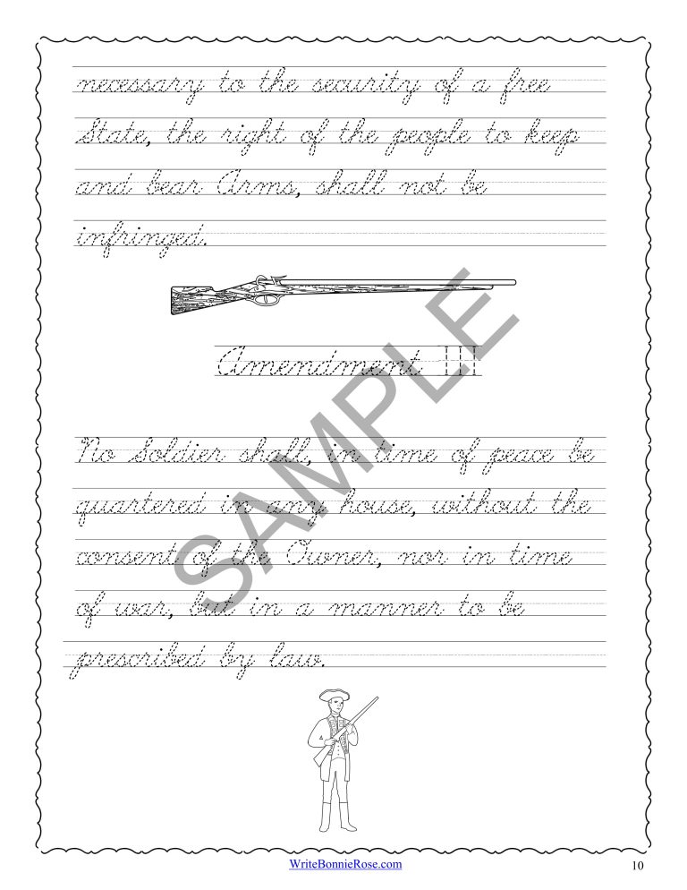Founding Documents Copywork: U.S. Constitution - Cursive | Made By Teachers