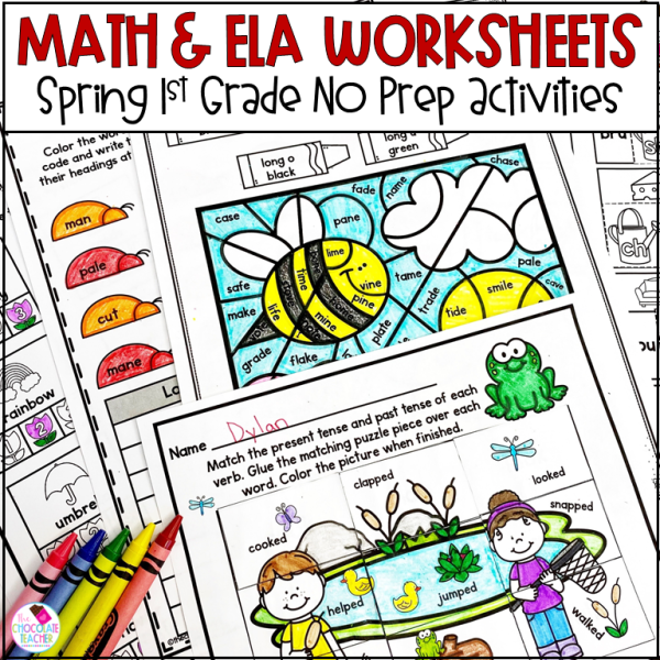 Math Phonics Worksheets - Spring - No Prep 1st Grade - Made By Teachers