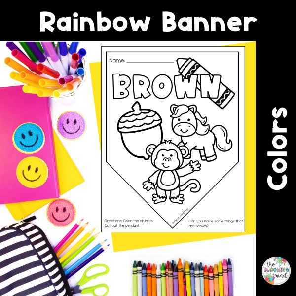 Learning Colors Rainbow Banner No Prep Worksheets | Made By Teachers
