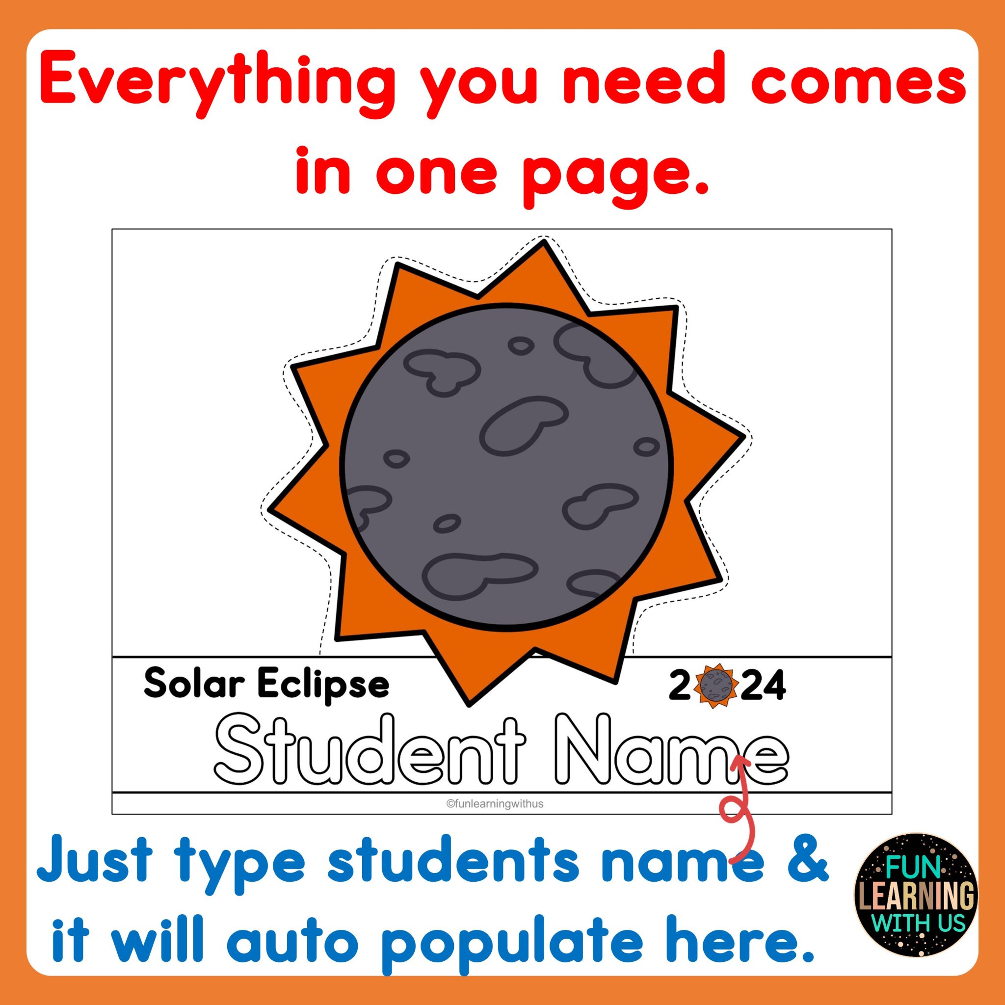 Solar Eclipse 2024 Crown Craft | Lunar Eclipse Coloring Activity - Made ...