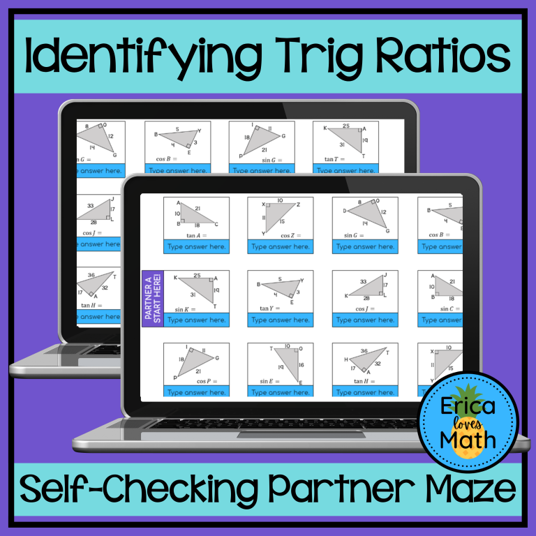 Identifying Trig Ratios Digital Activity Partner Maze | Made By Teachers