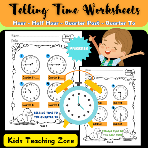 Telling Time Worksheets Grade 1 Math Practice - Made By Teachers