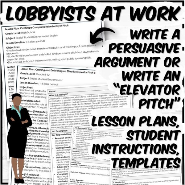 Lobbyists & Special Interests | Research and Writing Activity | PBL ...