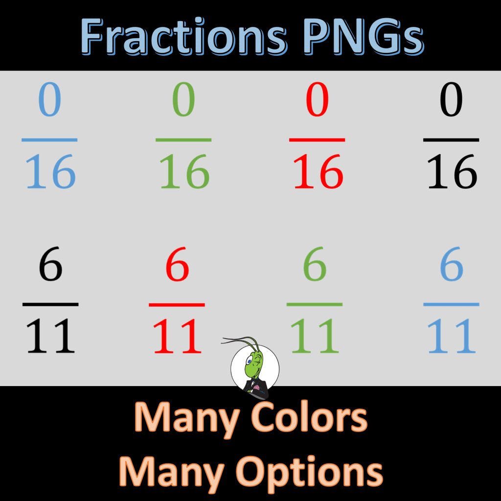 Fraction Clip Art Colors for Commercial Use | Made By Teachers