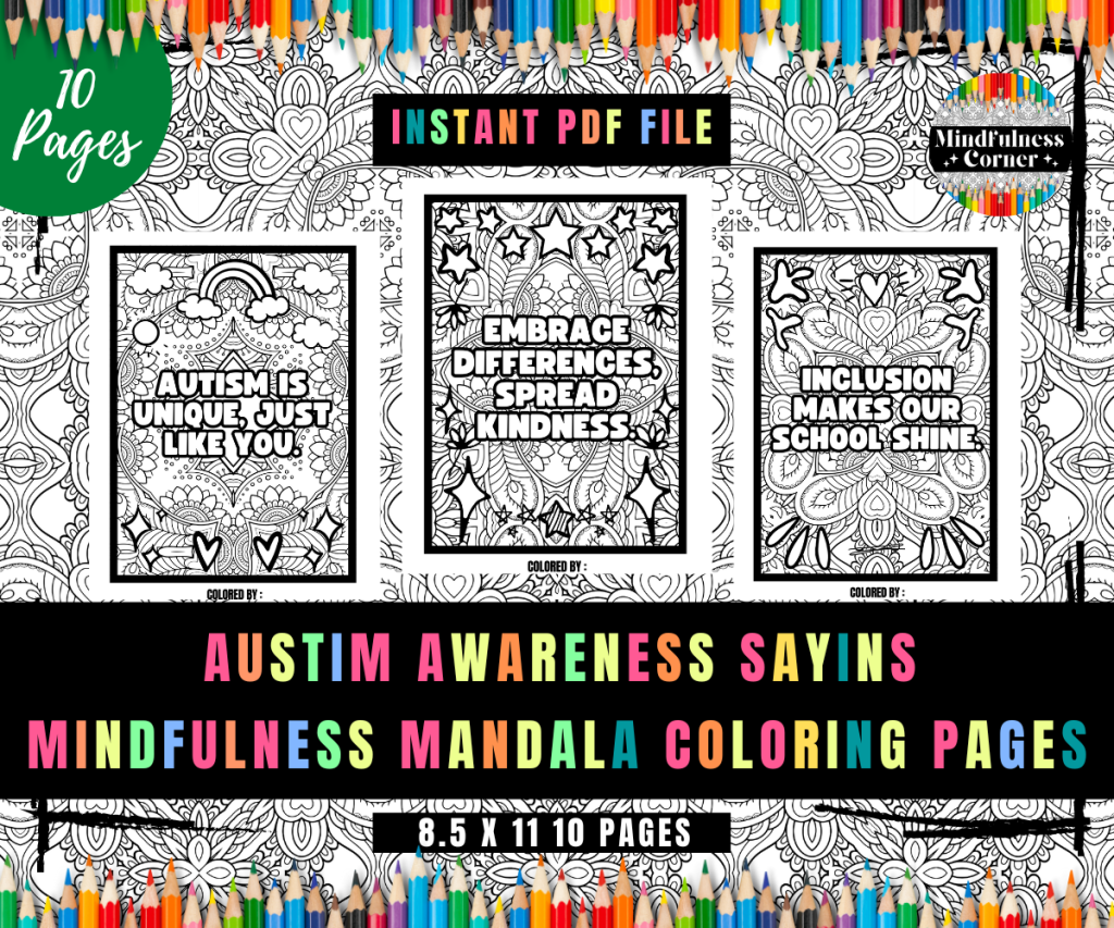 Autism Awareness Activities, Awareness Month, Mindfulness Relaxing SEL ...