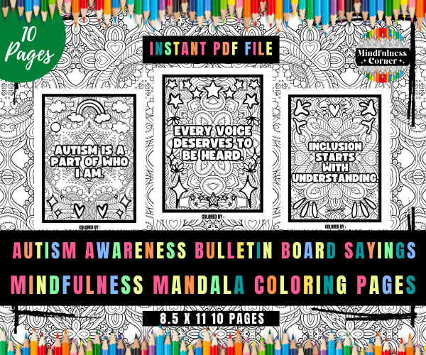 Autism Awareness Bulletin Board Sayings, Awareness Day, Relaxing Craft ...