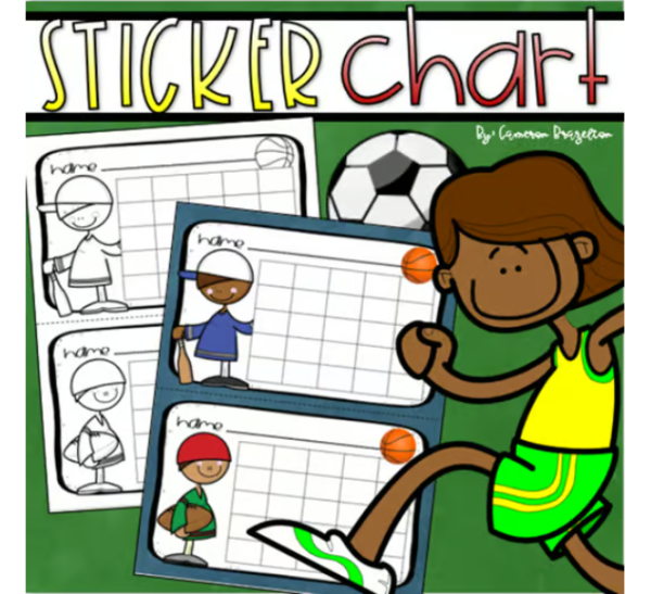 Positive Behavior Sticker Chart Reward Incentives Sports Theme | Made ...