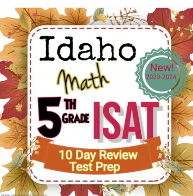 5th Grade Math Maine Through Year Assessment Test Prep; Print and Go ...