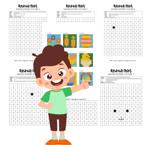 Easter Mystery Pictures for Math Fun! Color by Number Mystery Pictures ...