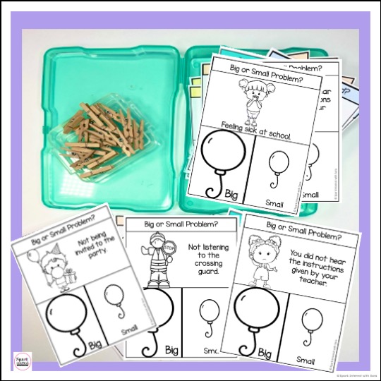 Big Problem vs Little Problem Clip Cards | Made By Teachers