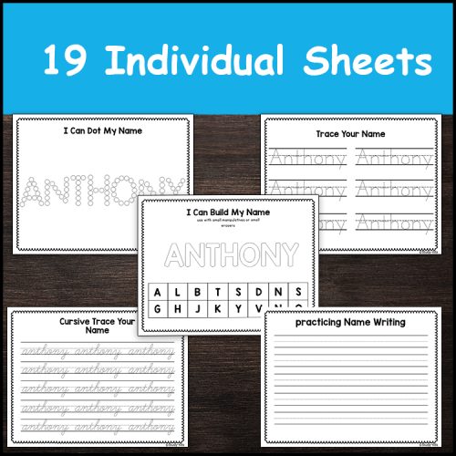 No Prep Anthony Name Tracing and Activities for Preschool and K (Non ...
