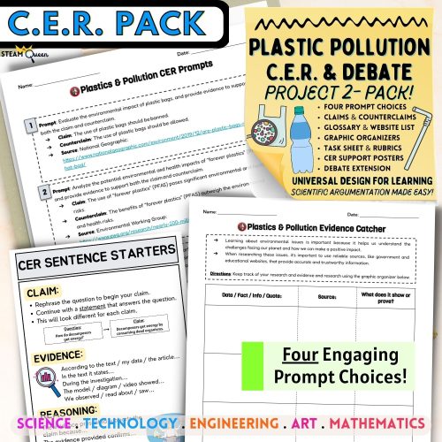 CER Plastic Pollution Scientific Argument Debate Project 2-Pack Middle ...