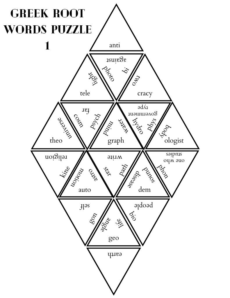 Greek Roots Full Unit | 42 Common Roots | Reviews, Puzzles, Definition ...