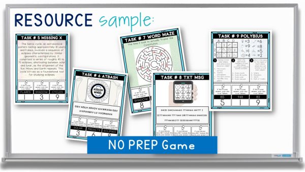 Solar Eclipse 2024 Escape Room Printable Activity - 9 Puzzles Breakout ...