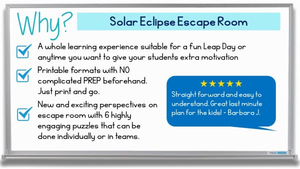 Solar Eclipse 2024 Escape Room Printable Activity - 6 Puzzles Breakout ...
