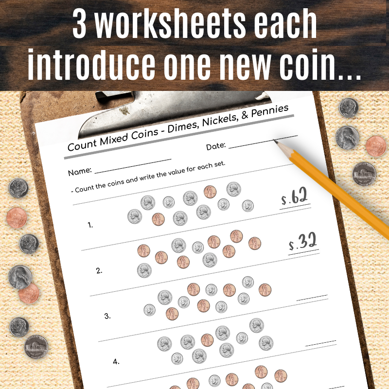Counting Mixed Coins BUNDLE - Montessori Money Counting Coins Cards ...