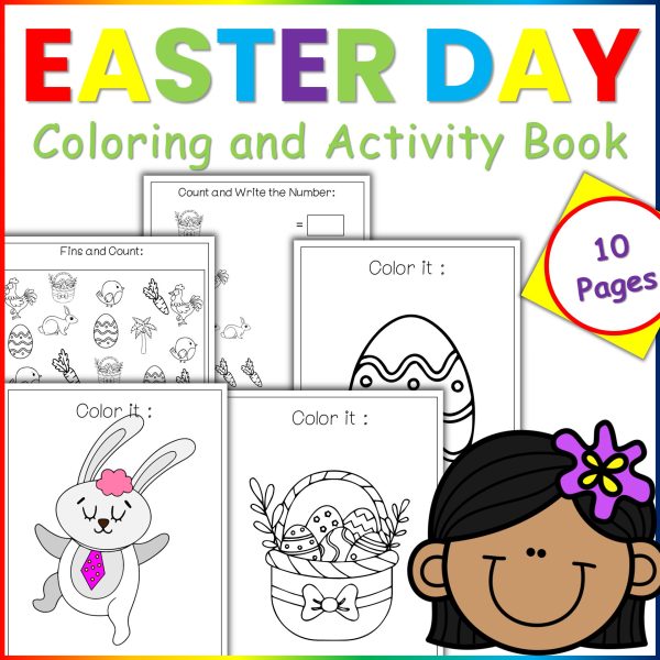 Easter Day Activity Book for PreK, Kindergarten, and 1st Grade Learners ...